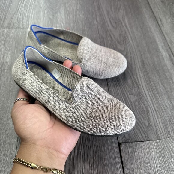 Rothy's | Shoes | Rothys Kids Girls The Loafer Gray Blue Knit Flats ...